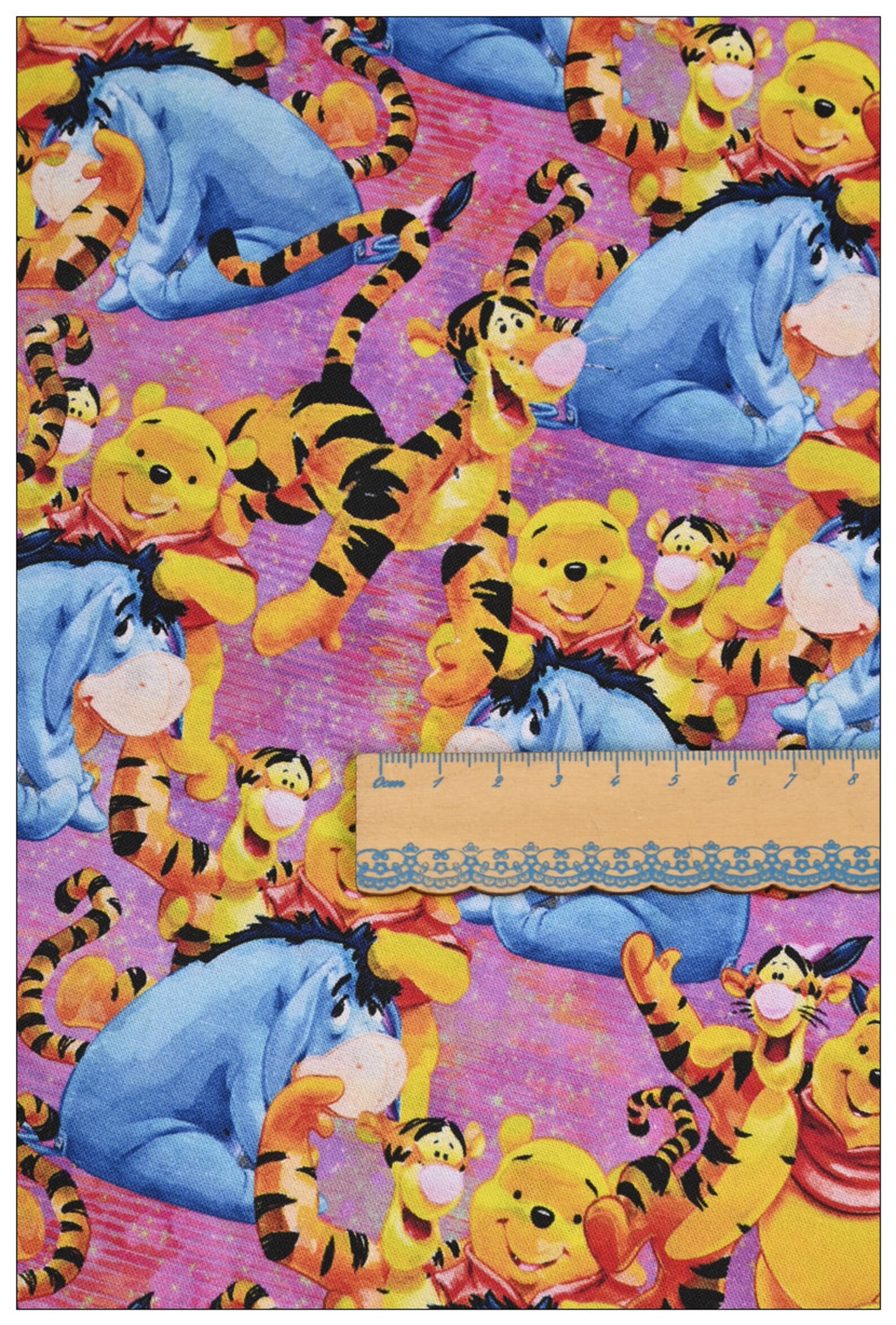 Winnie the Pooh Fabric Tigger Piglet Eeyore Fabric Cartoon Fabric Pure ...