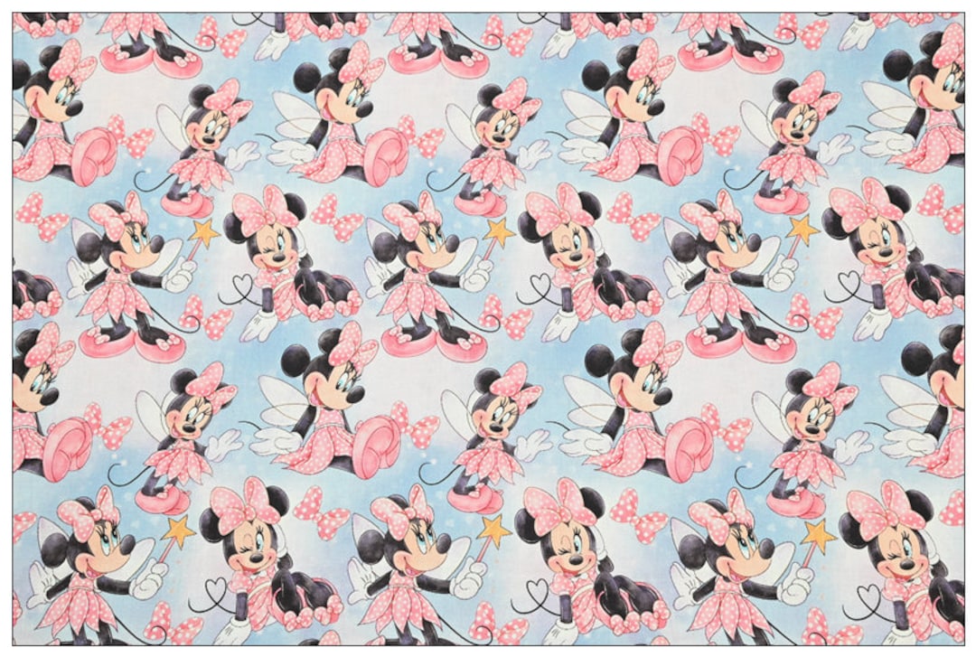 Disney Mickey Minnie Mouse Fabric Cartoon Fabric Pure Cotton Fabric by ...