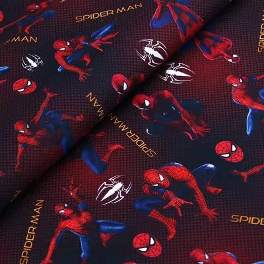 Spiderman Fabric Super Hero Fabric Marvel Comics Fabric Animation ...