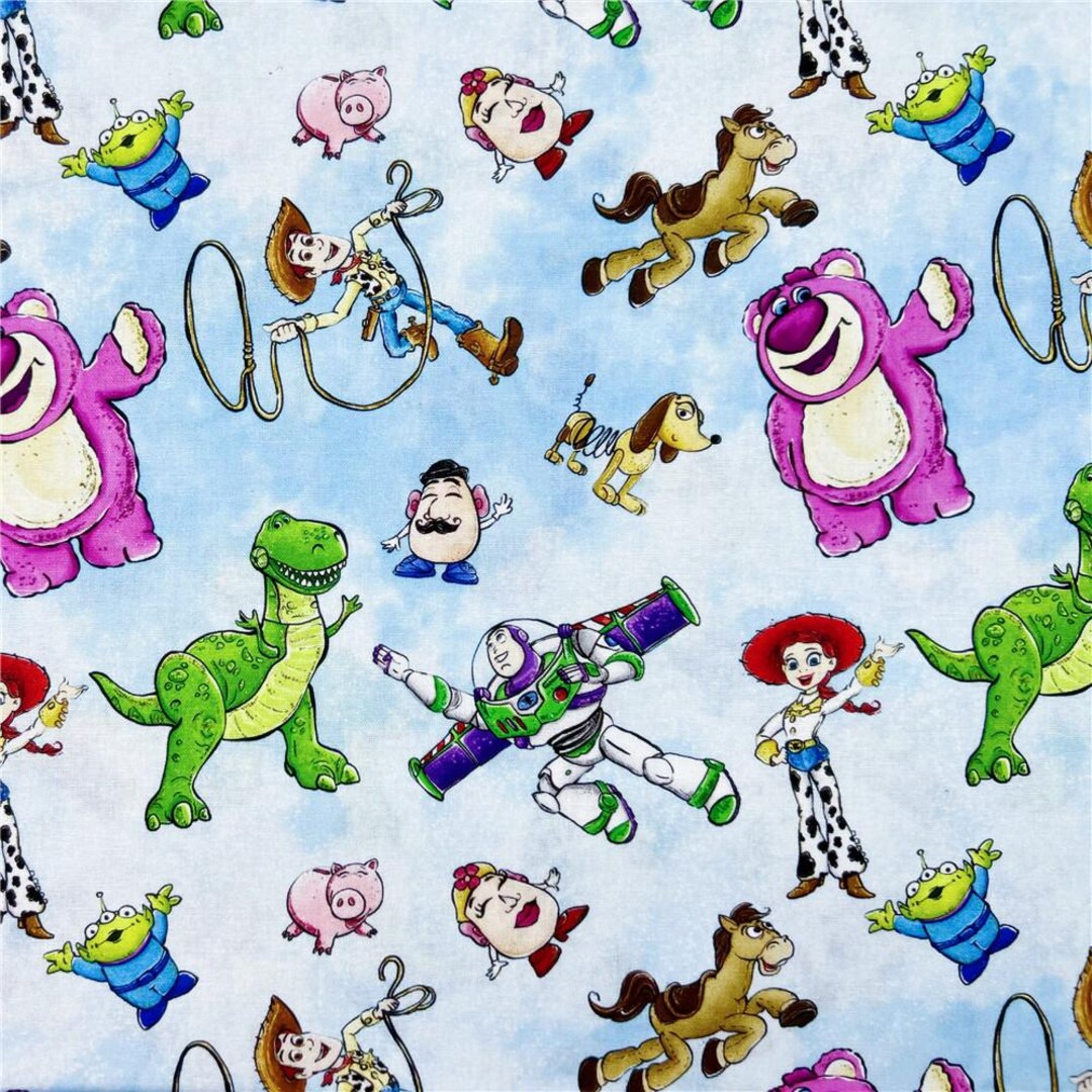 Toy Story Character Fabric Cartoon Fabric Pure Cotton Fabric by the ...
