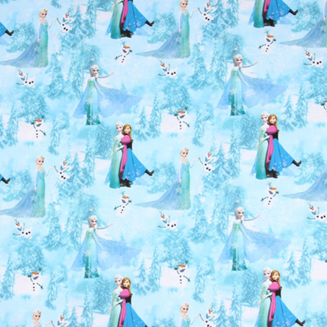 Disney Frozen Fabric Elsa Anna Princess Cartoon Fabric Pure Cotton ...