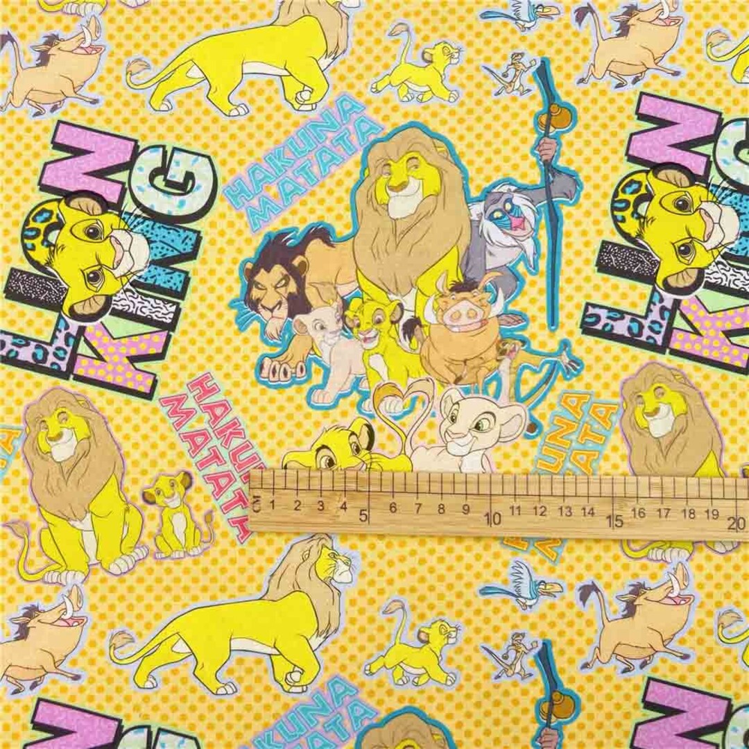 Lion King Fabric Simba Fabric Cartoon Fabric Pure Cotton Fabric by the ...