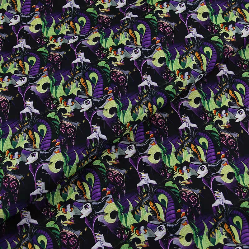 Evil Characters Fabric Maleficent Fabric Cartoon Fabric Pure Cotton ...