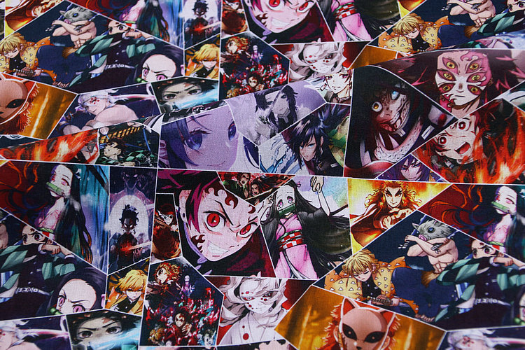 Japanese Anime Fabric Animation Fabric Cartoon Fabric Pure - Etsy