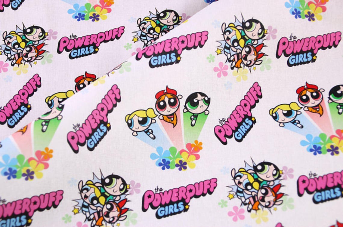 Powerpuff Girls Fabric Animation Fabric Cartoon Fabric Pure Cotton ...