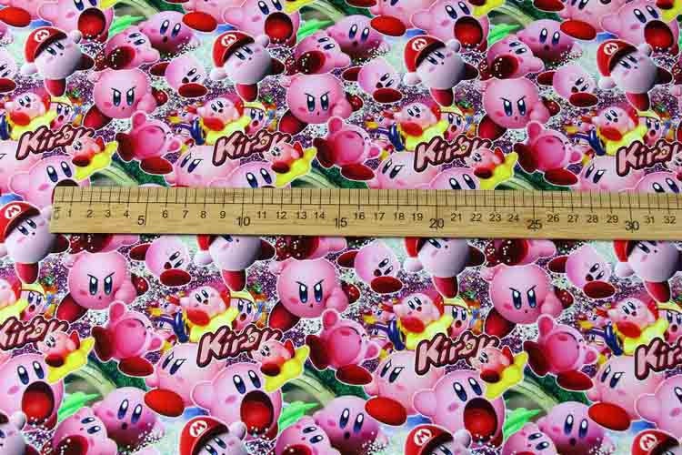 Kirby Fabric Video Game Fabric Cartoon Fabric Pure Cotton Fabric by the ...