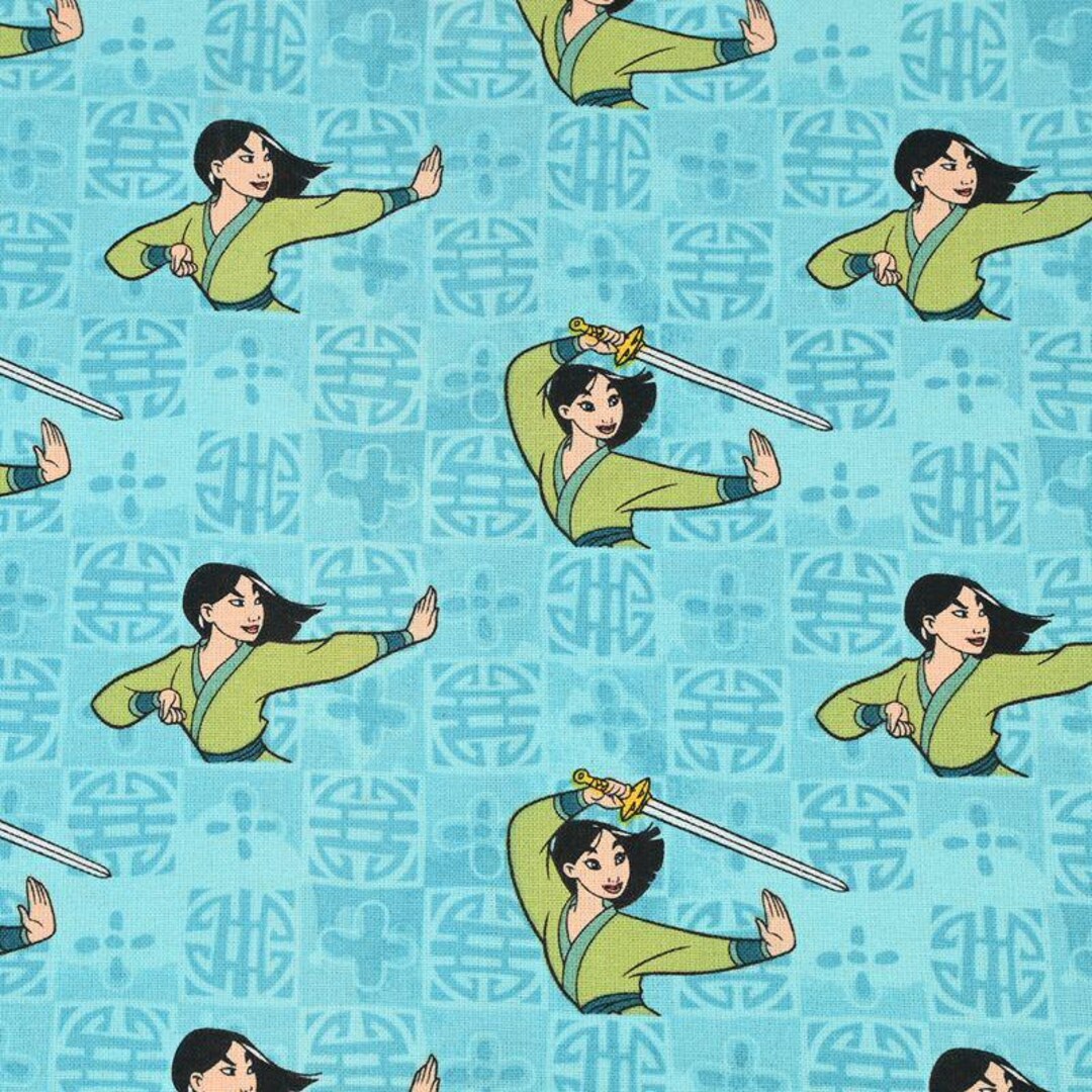 Disney Mulan Fabric Cartoon Fabric Pure Cotton Fabric by the Half Yard ...