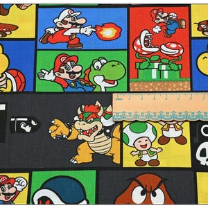 Nintendo Super Mario Fabric Cartoon Fabric Pure Cotton Fabric by the ...