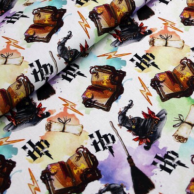 Harry Potter Fabric Cartoon Fabric Pure Cotton Fabric by the - Etsy