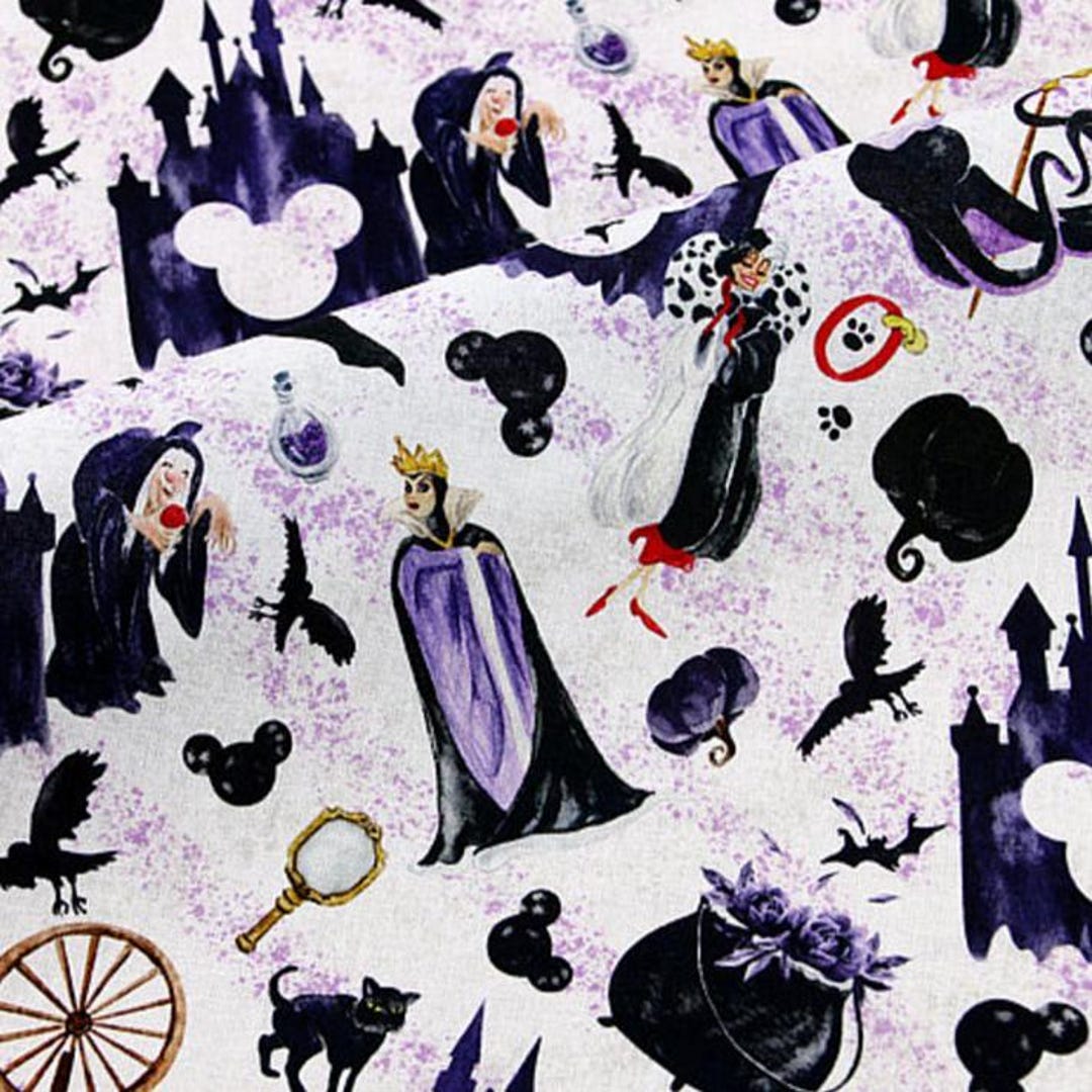 Evil Characters Fabric Maleficent Fabric Cartoon Fabric Pure Cotton ...