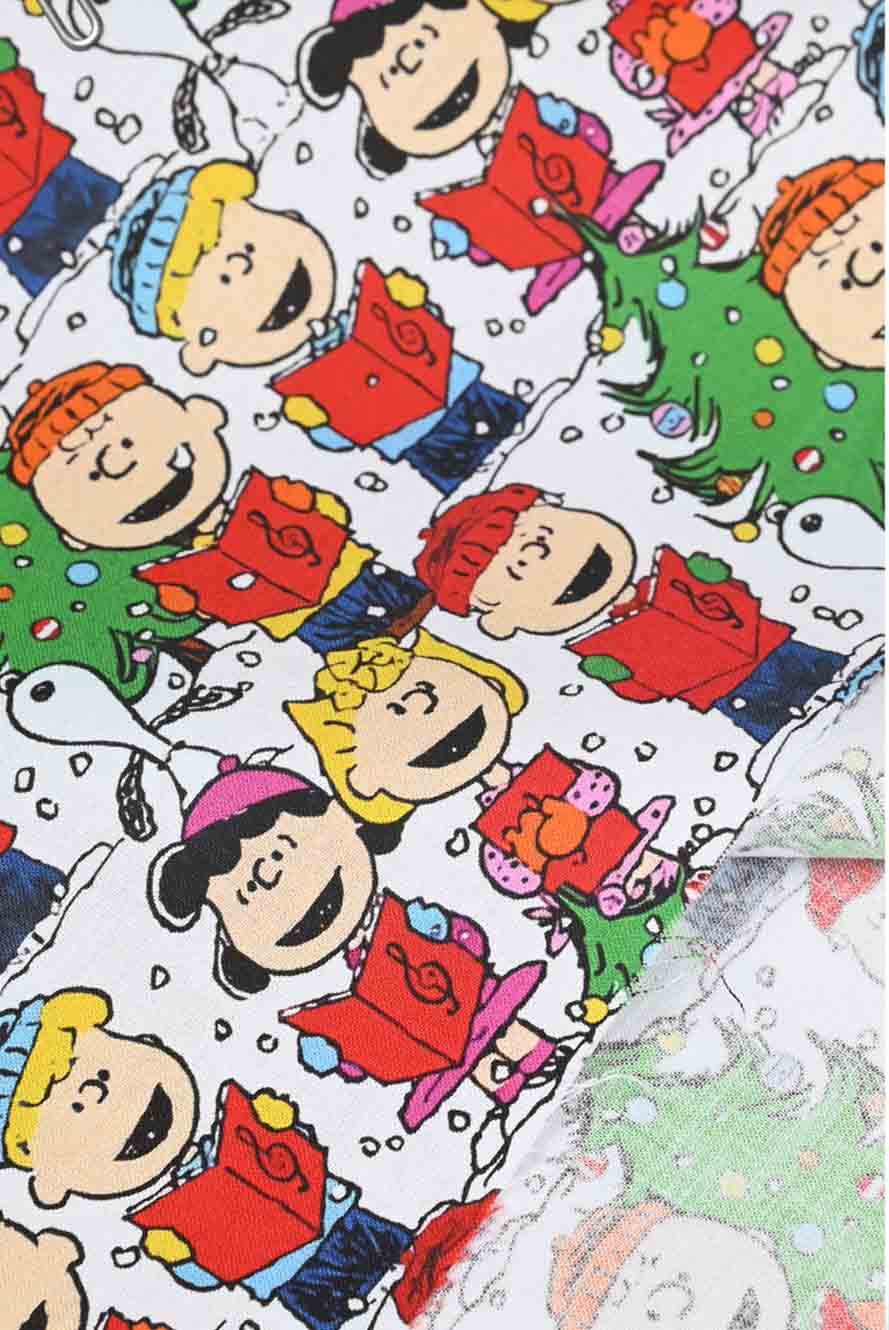Snoopy Christmas Fabric Charlie Brown Fabric Cartoon Fabric - Etsy