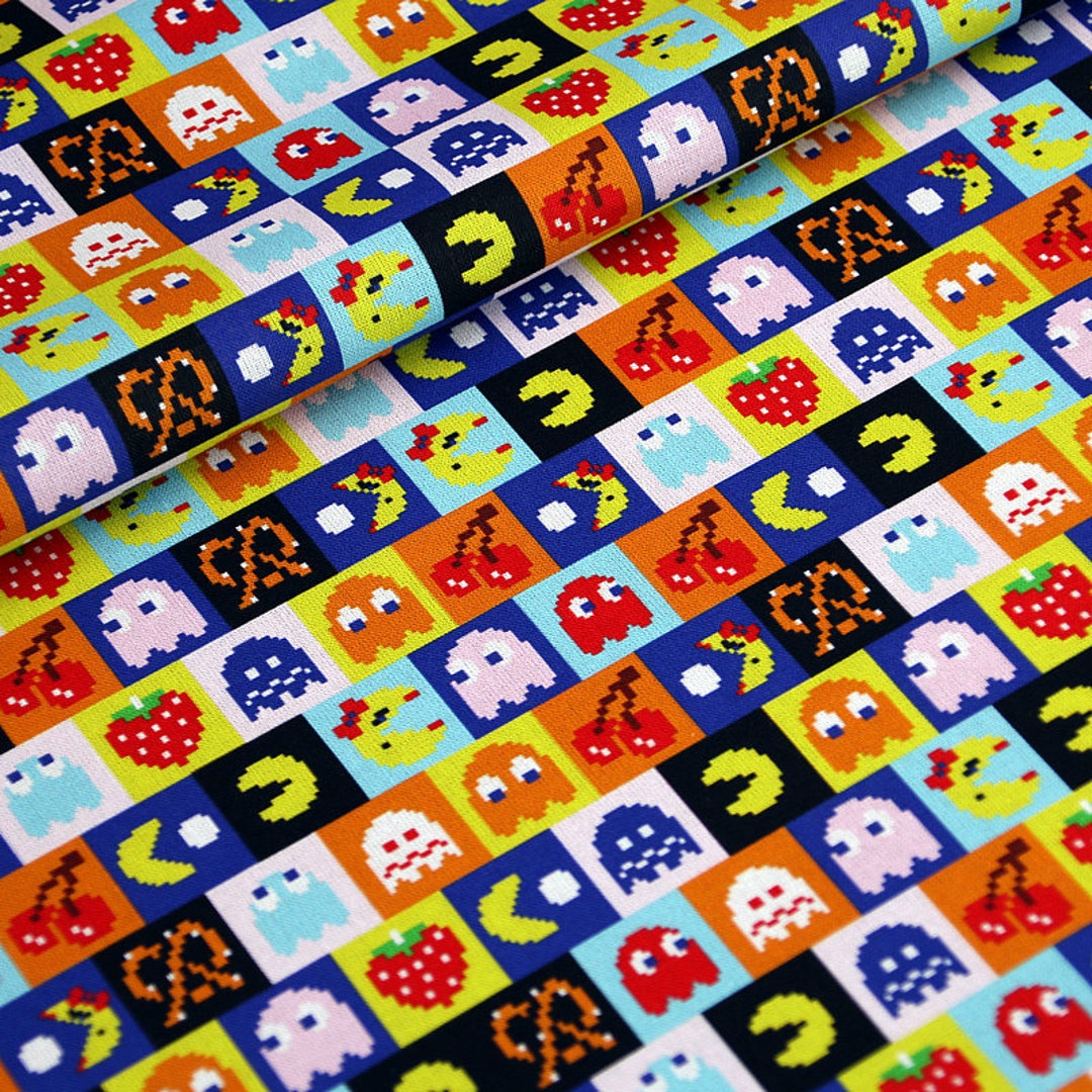 80’s Arcade Game Fabric Game Fabric Fun Game Fabric Cartoon Fabric Pure ...