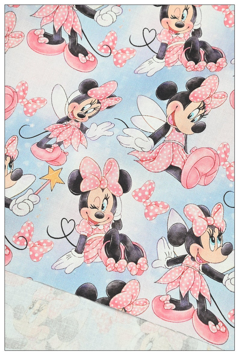 Disney Mickey Minnie Mouse Fabric Cartoon Fabric Pure Cotton - Etsy