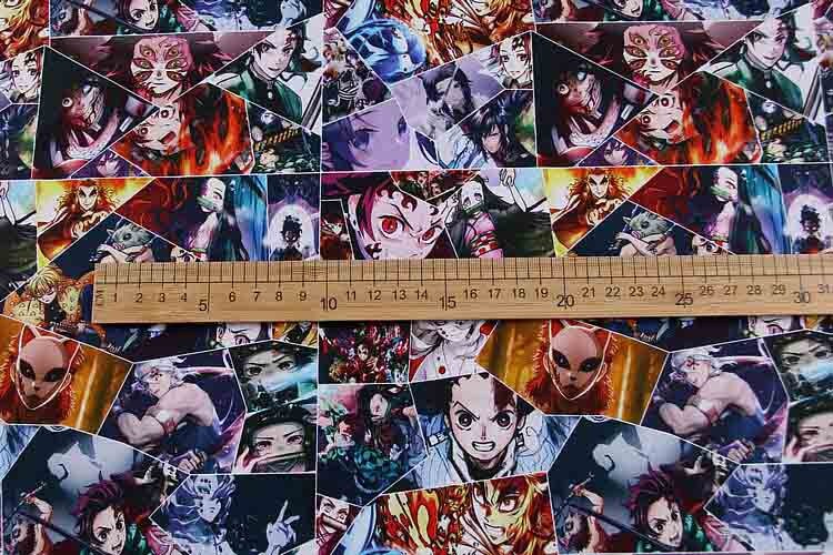 Japanese Anime Fabric Animation Fabric Cartoon Fabric Pure - Etsy