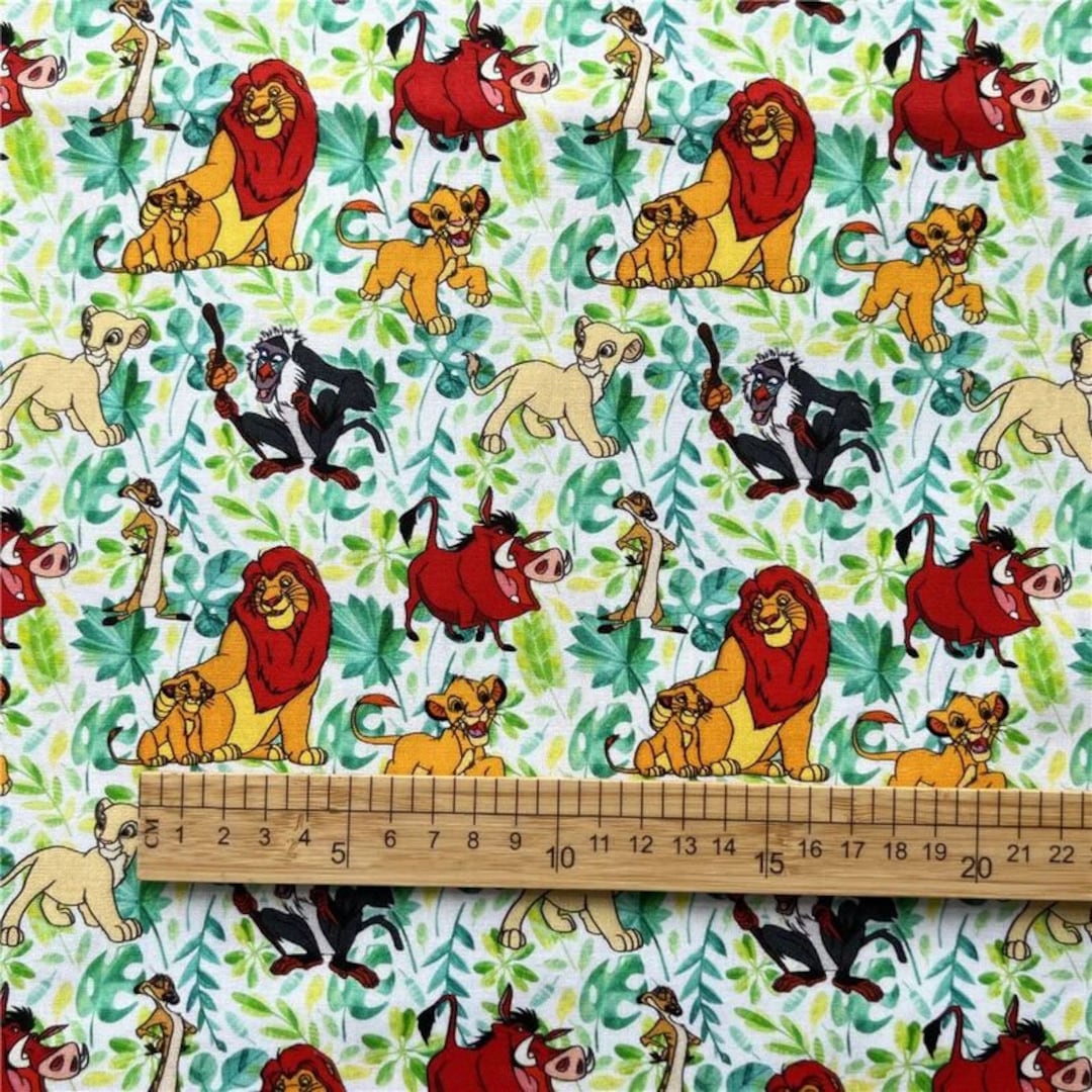 Lion King Fabric Simba Fabric Cartoon Fabric Pure Cotton Fabric by the ...