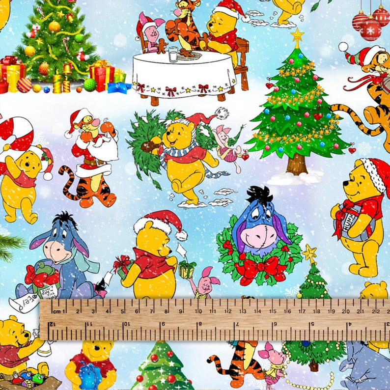 Winnie the Pooh Fabric Tigger Piglet Eeyore Fabric Cartoon Fabric Pure ...