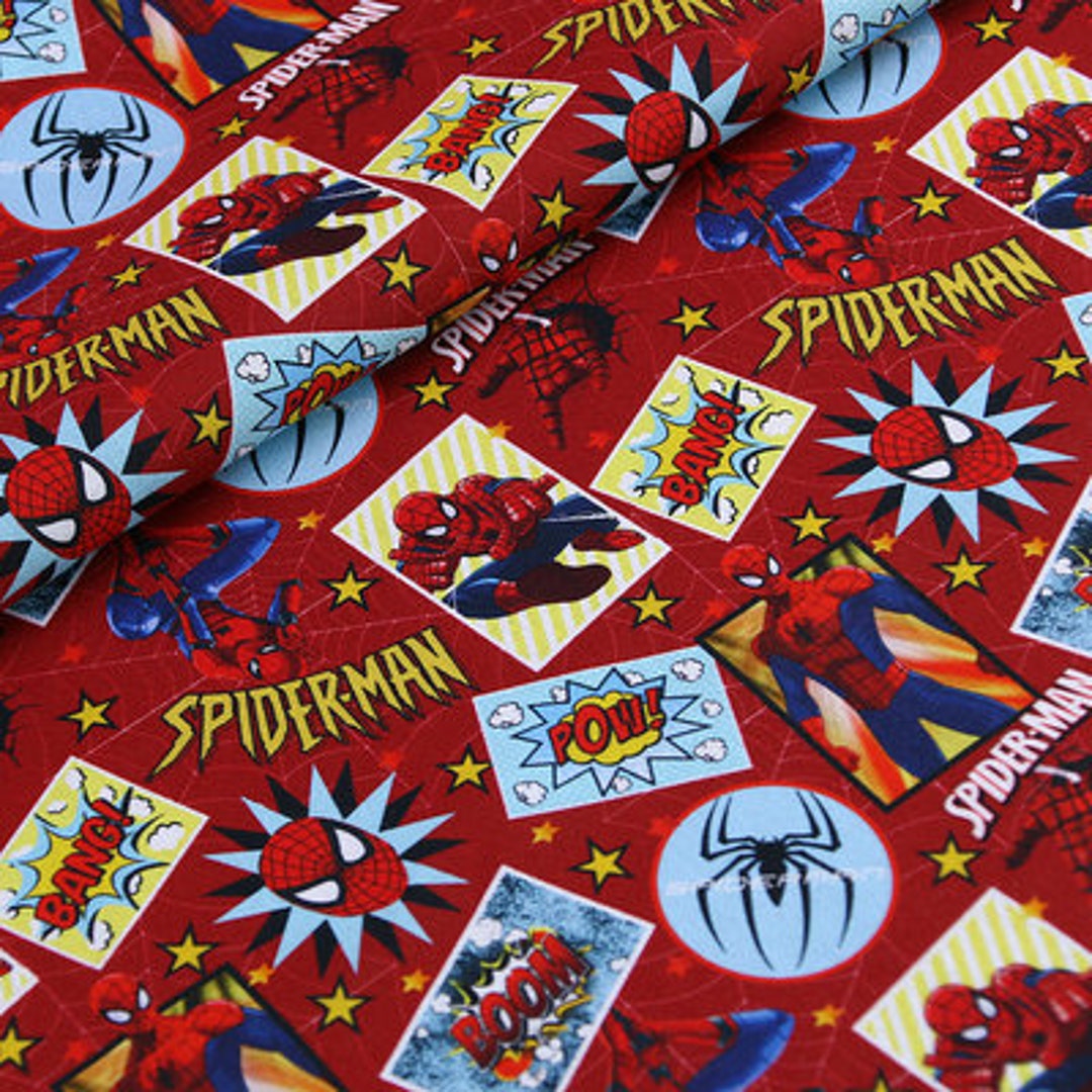 Spiderman Fabric Super Hero Fabric Marvel Comics Fabric Animation ...
