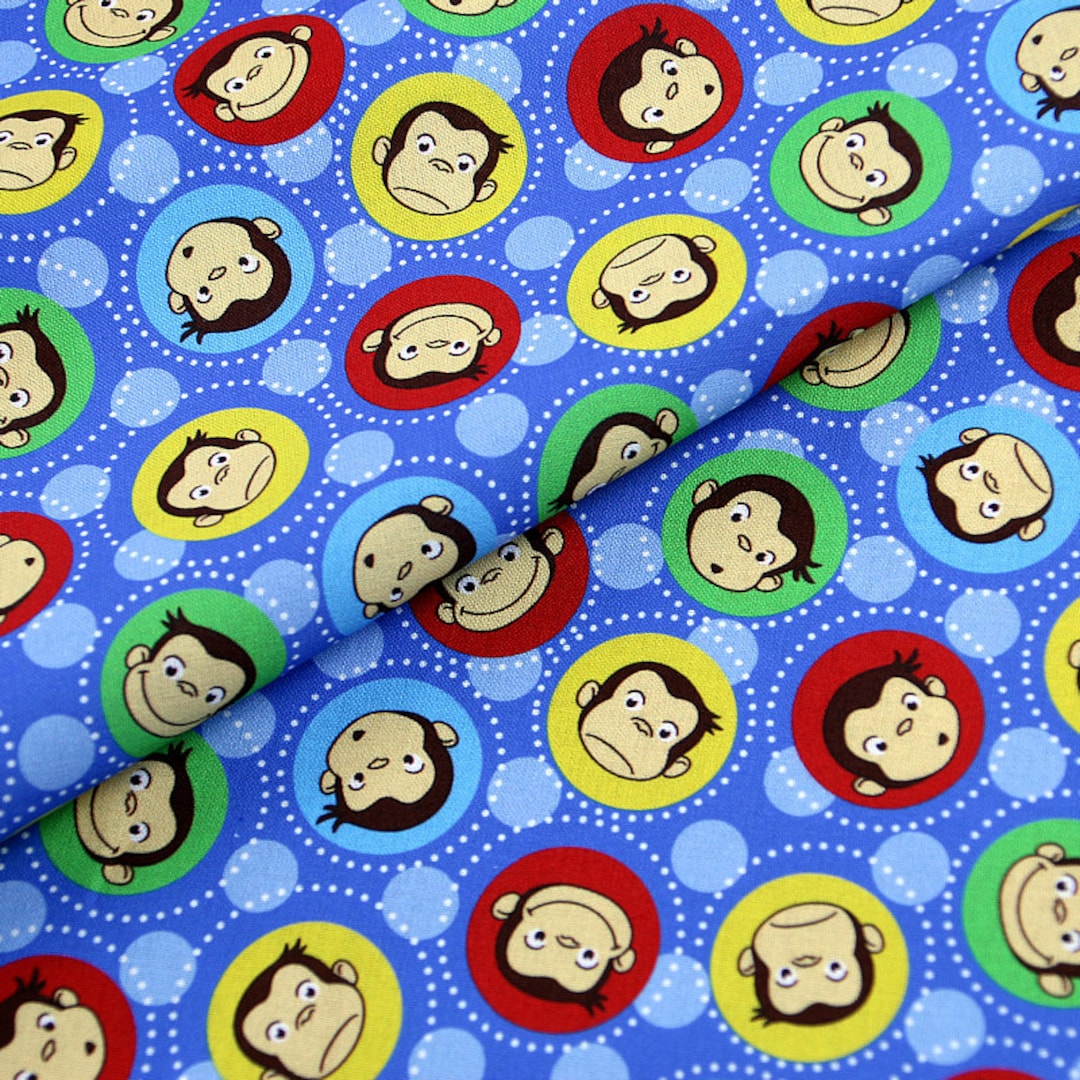 Curious George, Curious George Fabric Cartoon Fabric Pure Cotton Fabric ...