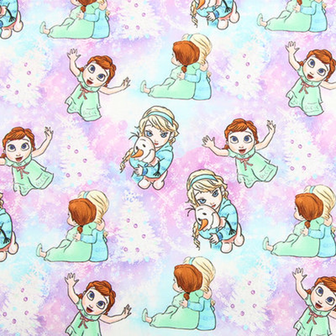 Disney Princess Elsa Anna Frozen Fabric Cartoon Fabric Pure Cotton ...