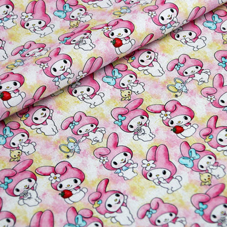 Sanrio My Melody Fabric Animation Fabric Cartoon Fabric Pure - Etsy