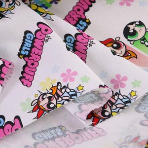 Powerpuff Girls Fabric Animation Fabric Cartoon Fabric Pure Cotton ...