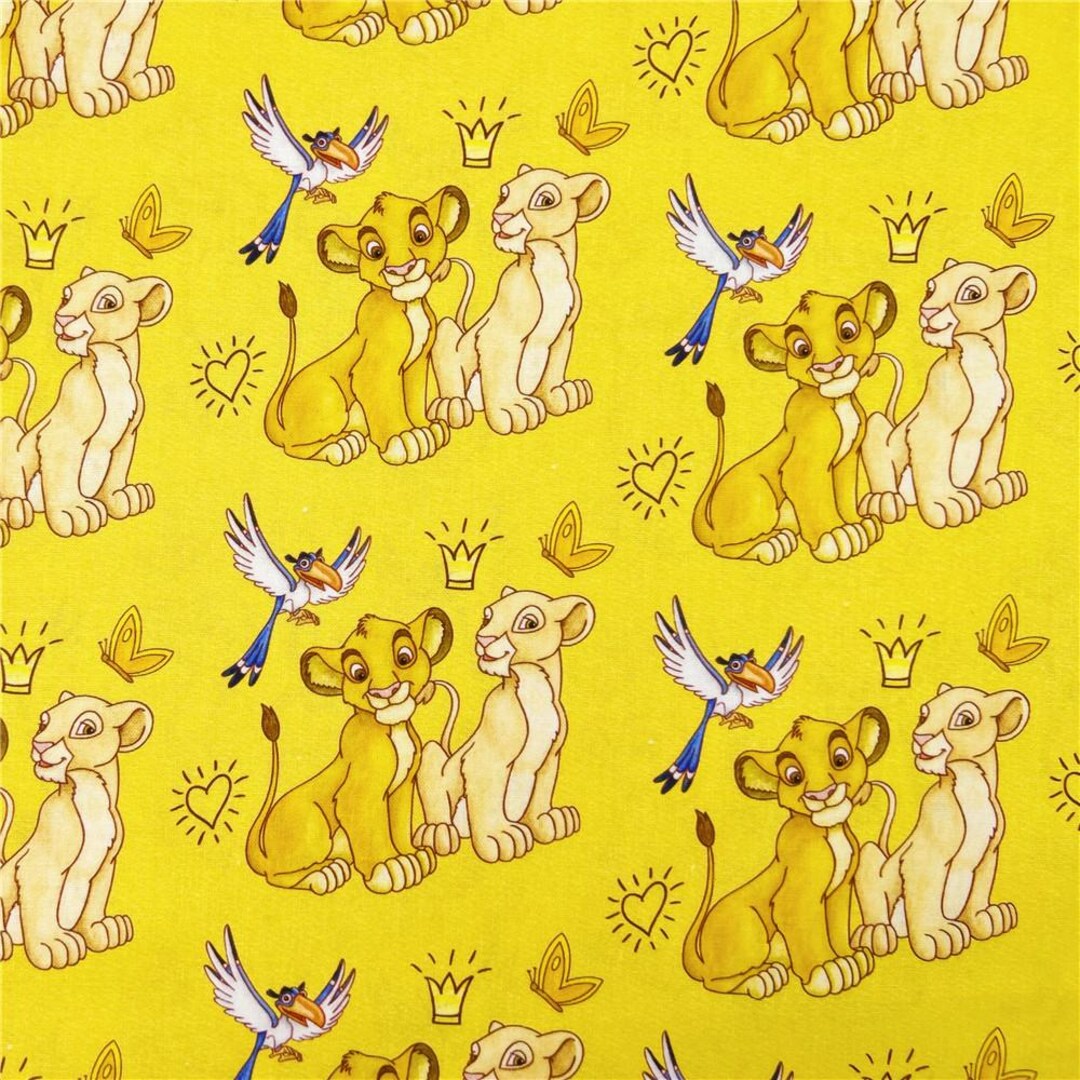 The Lion King Fabric Cartoon Fabric Pure Cotton Fabric by the Half Yard ...
