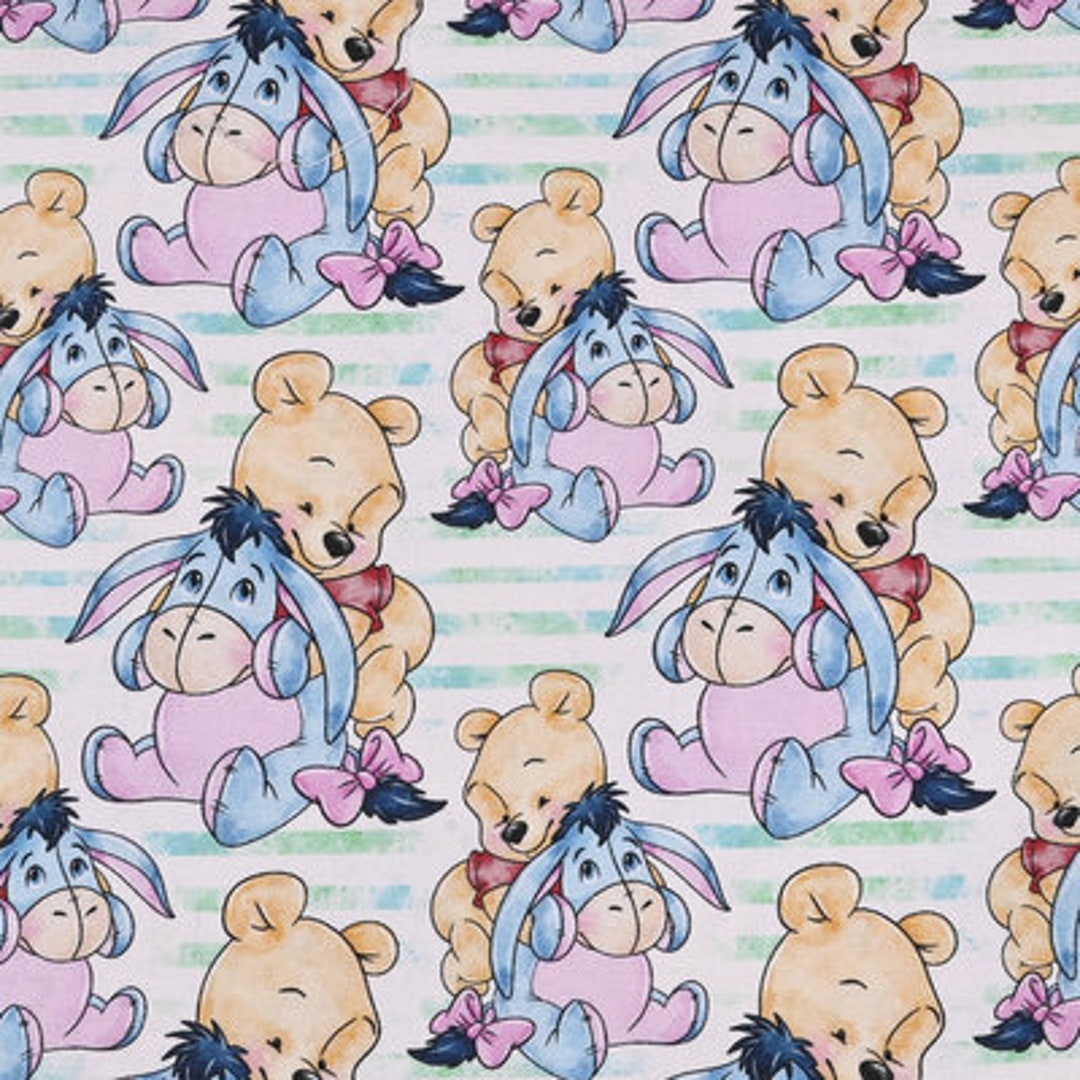 Winnie the Pooh Fabric Tigger Piglet Eeyore Fabric Cartoon Fabric Pure Cotton Fabric by the Half ...