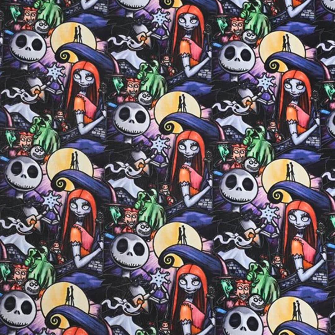 The Nightmare Before Christmas Fabric Cartoon Fabric Pure Cotton Fabric ...