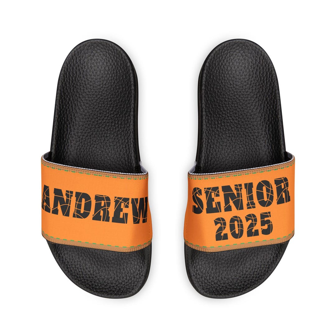 Custom Basketball Slides Flip Flops Sandals Gift for Basketball Senior ...