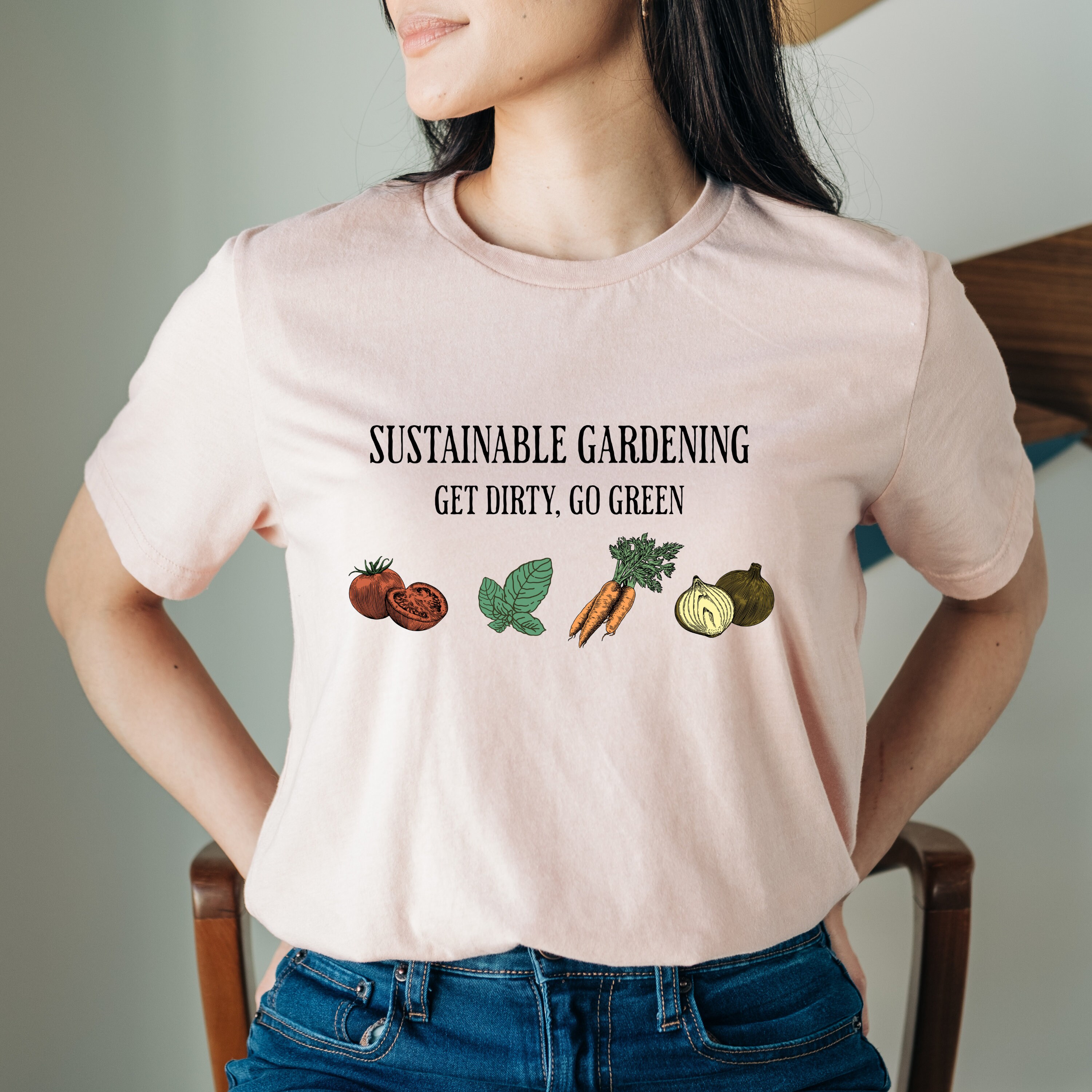 Sustainable Gardening Shirt, Bio Vegetable Garden Tee, Gardener Gift ...