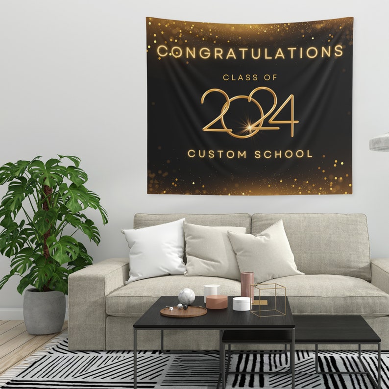 Class of 2024 Custom Graduation Party Backdrop High School Graduation ...