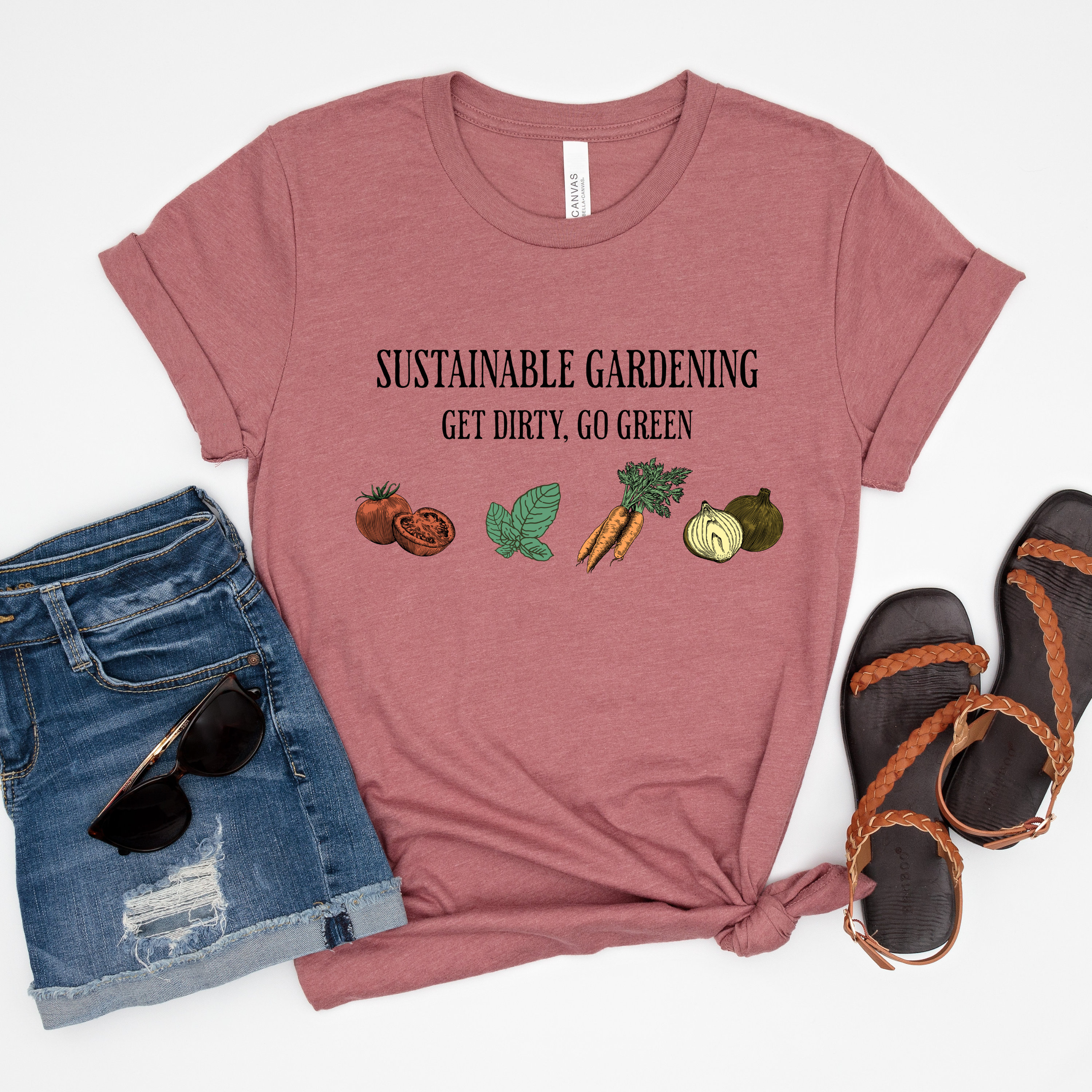 Sustainable Gardening Shirt, Bio Vegetable Garden Tee, Gardener Gift ...