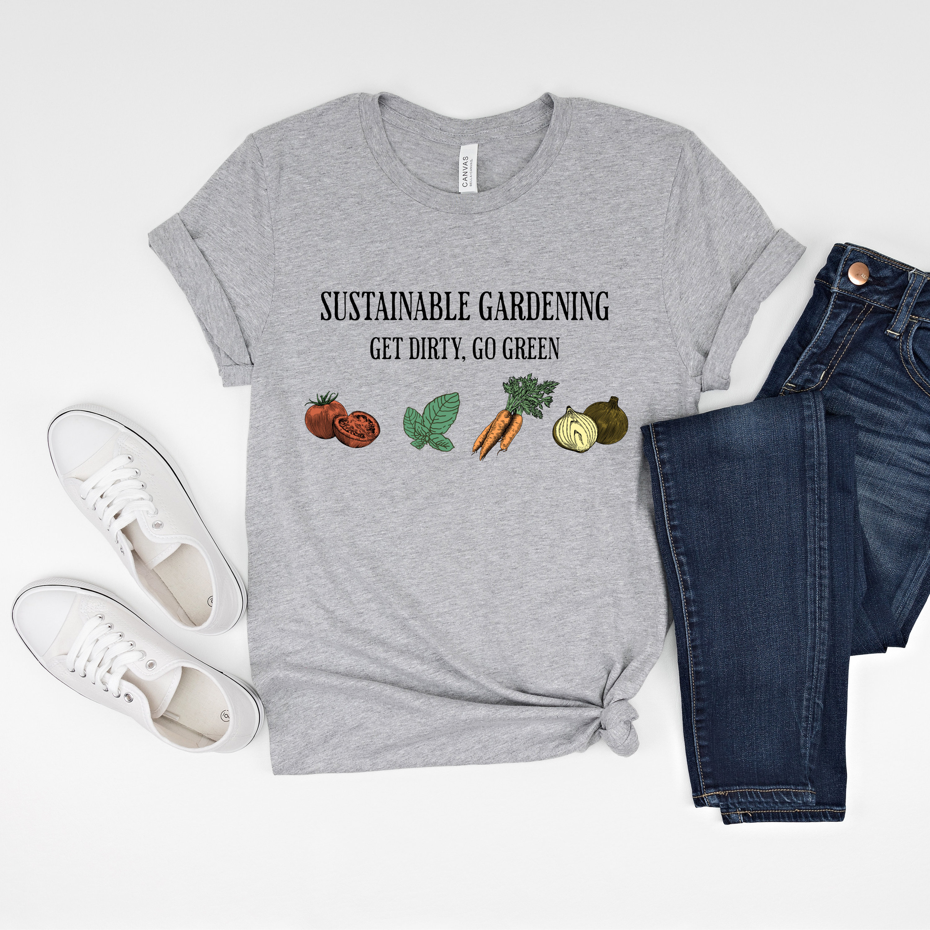 Sustainable Gardening Shirt, Bio Vegetable Garden Tee, Gardener Gift ...