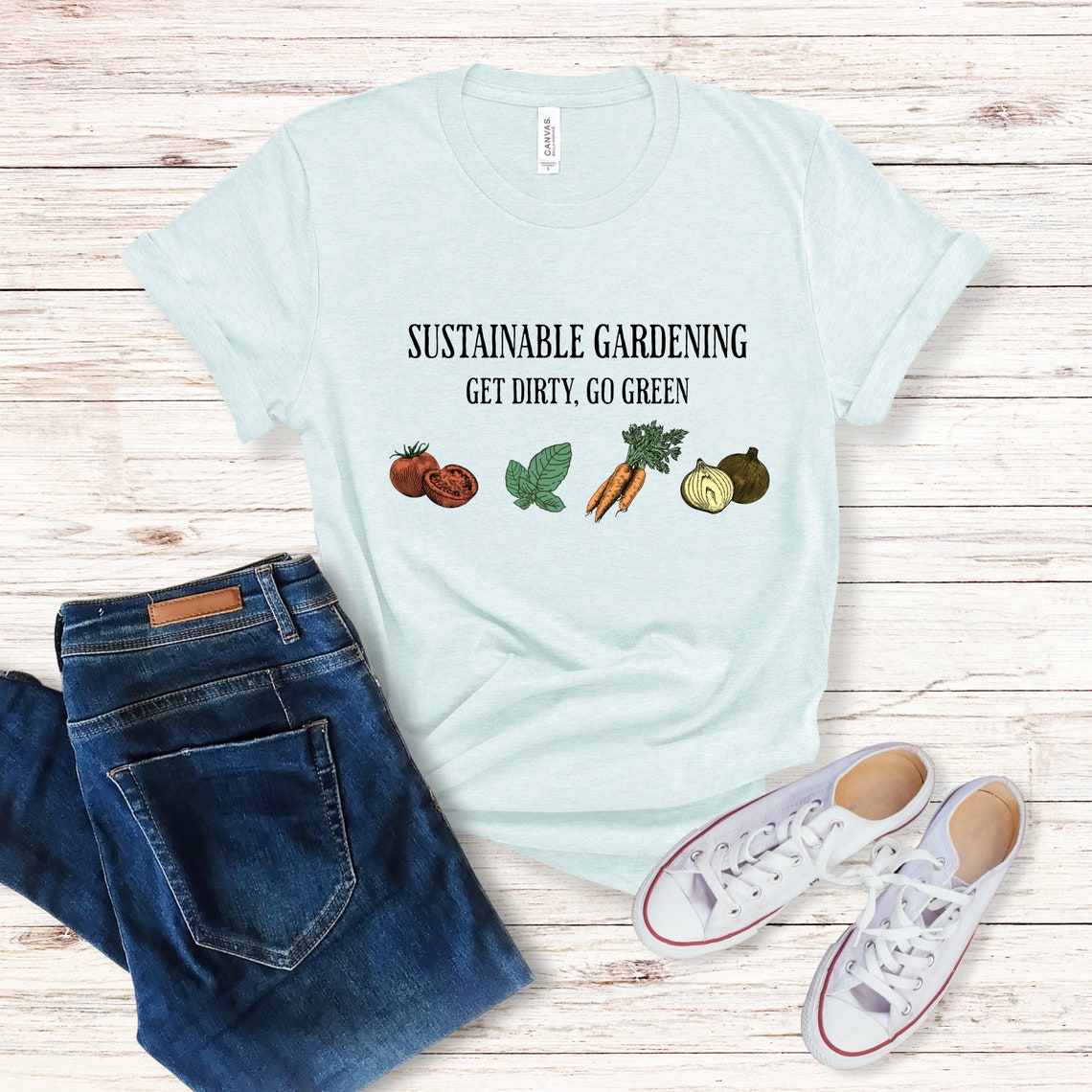 Sustainable Gardening Shirt, Bio Vegetable Garden Tee, Gardener Gift ...