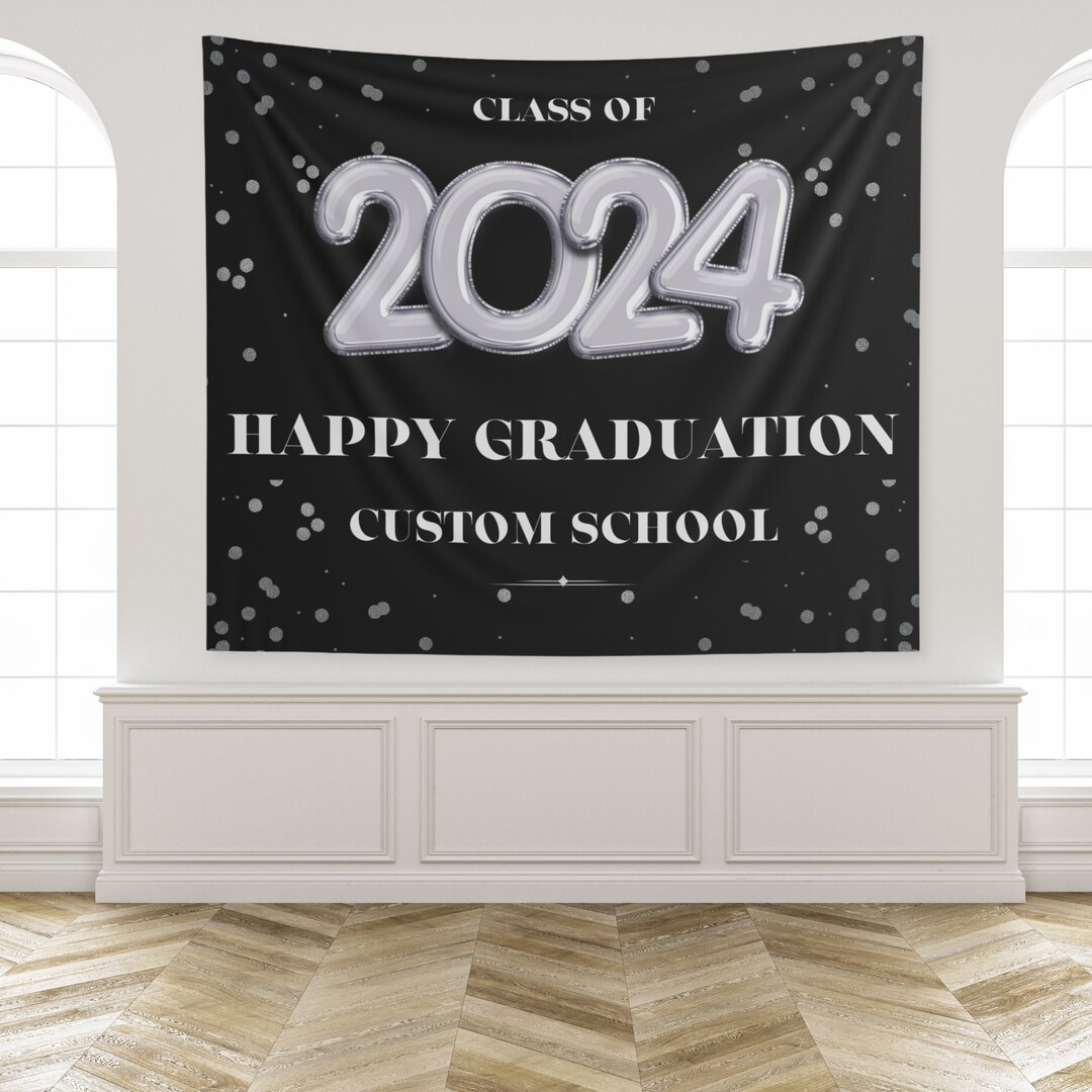 Class of 2024 Custom Graduation Party Photo Backdrop, High School ...