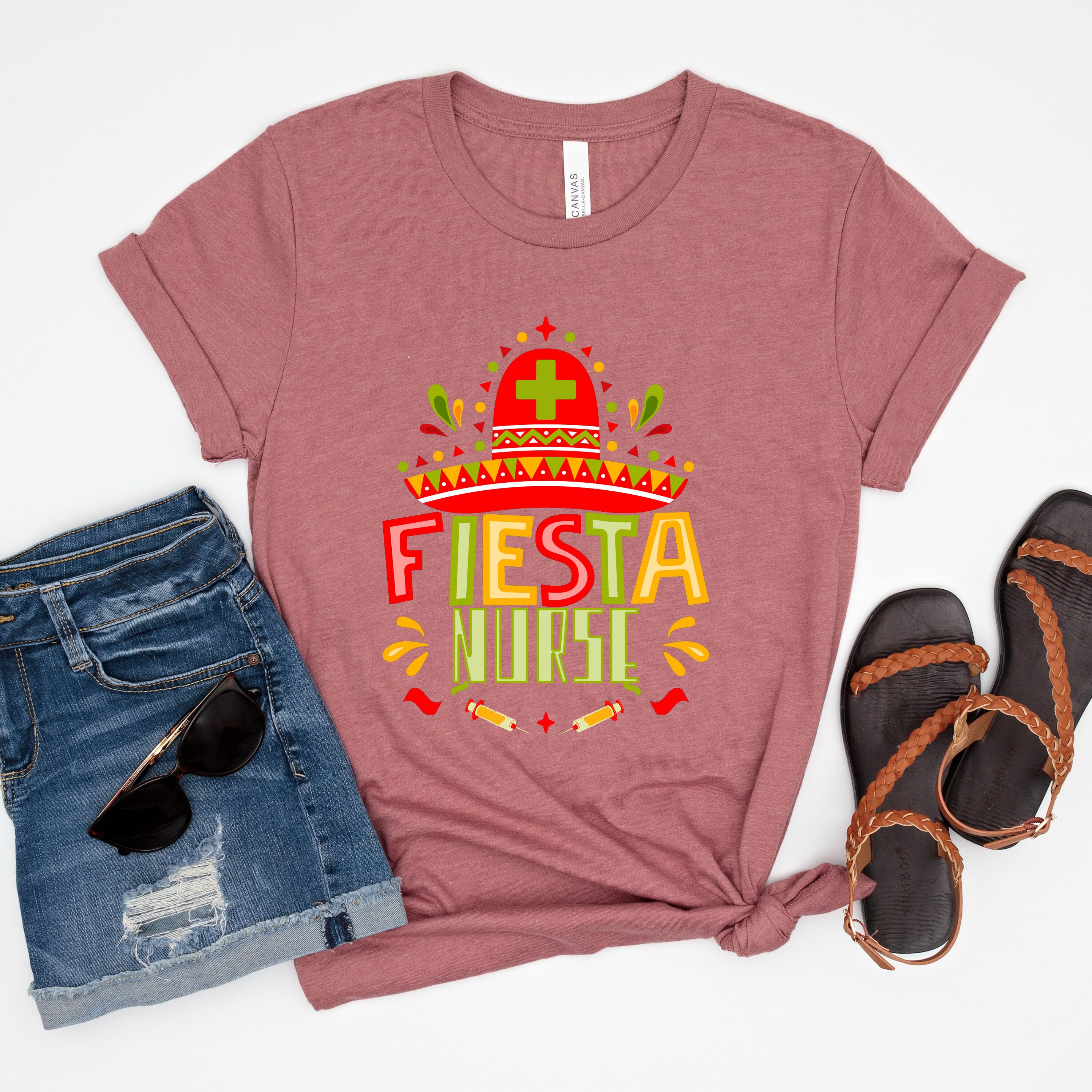 Fiesta Nurse Shirt, Cinco De Mayo Nurse Shirt, Mexican Party Shirt ...