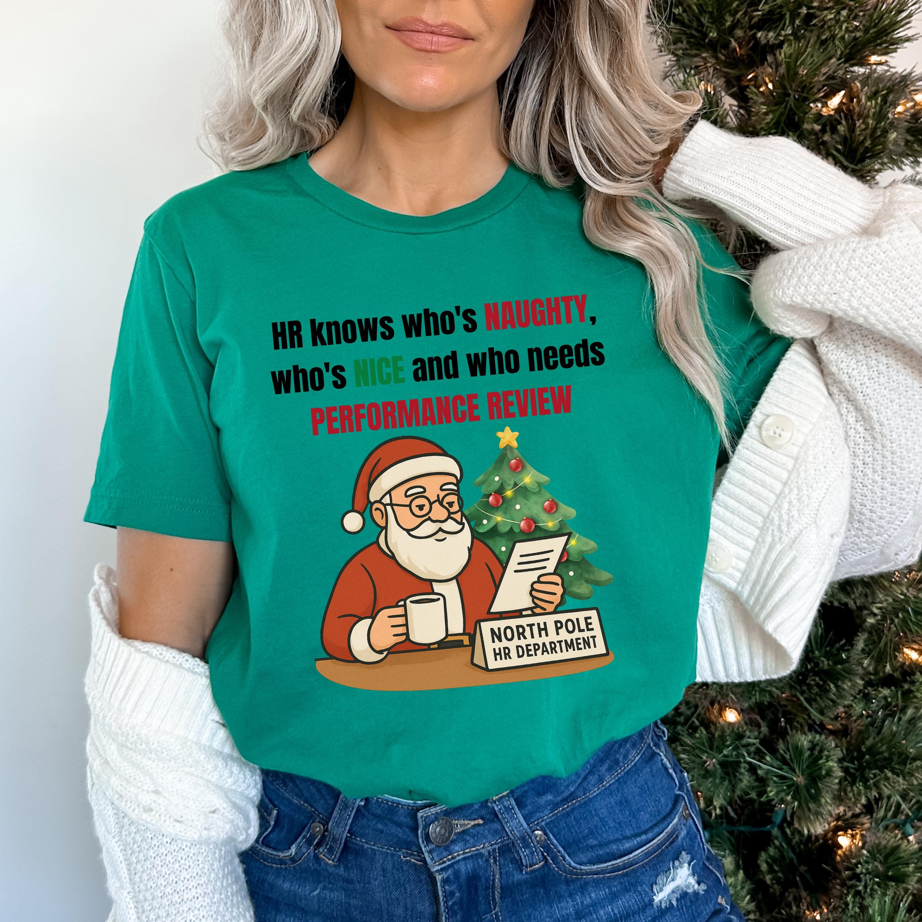 HR Christmas Shirt, Office Team Gift, Funny Holiday Work Tees for Human ...