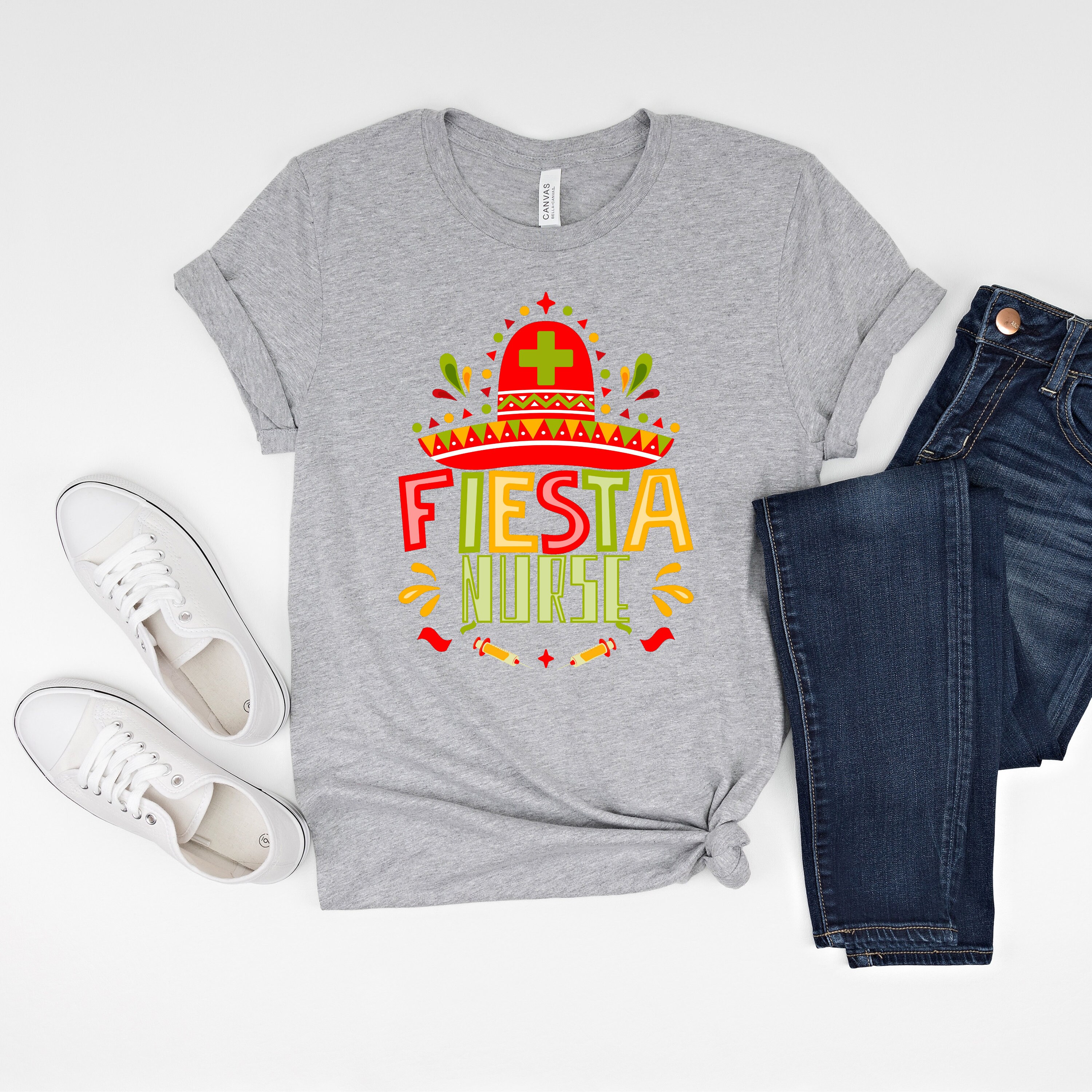 Fiesta Nurse Shirt, Cinco De Mayo Nurse Shirt, Mexican Party Shirt ...