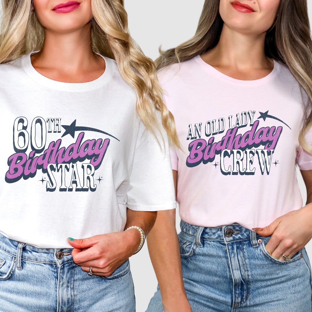 Funny 60th Birthday Crew Shirts, Birthday Group Shirts, Retro Birthday ...