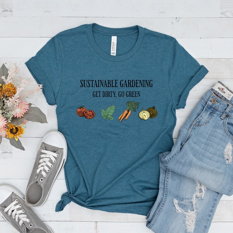 Sustainable Gardening Shirt, Bio Vegetable Garden Tee, Gardener Gift ...