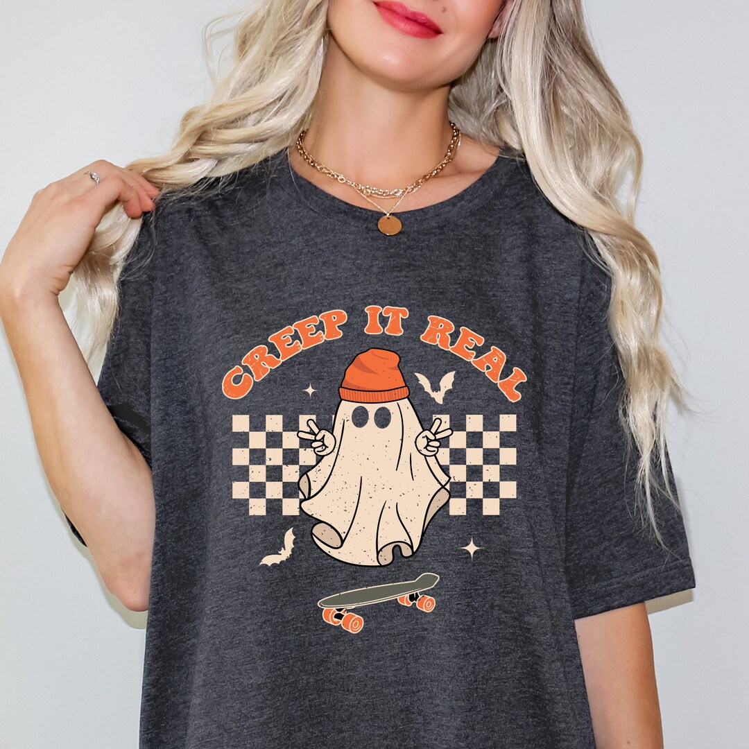 Retro Halloween Shirt, Creep It Real Shirt, Vintage Ghost Halloween ...