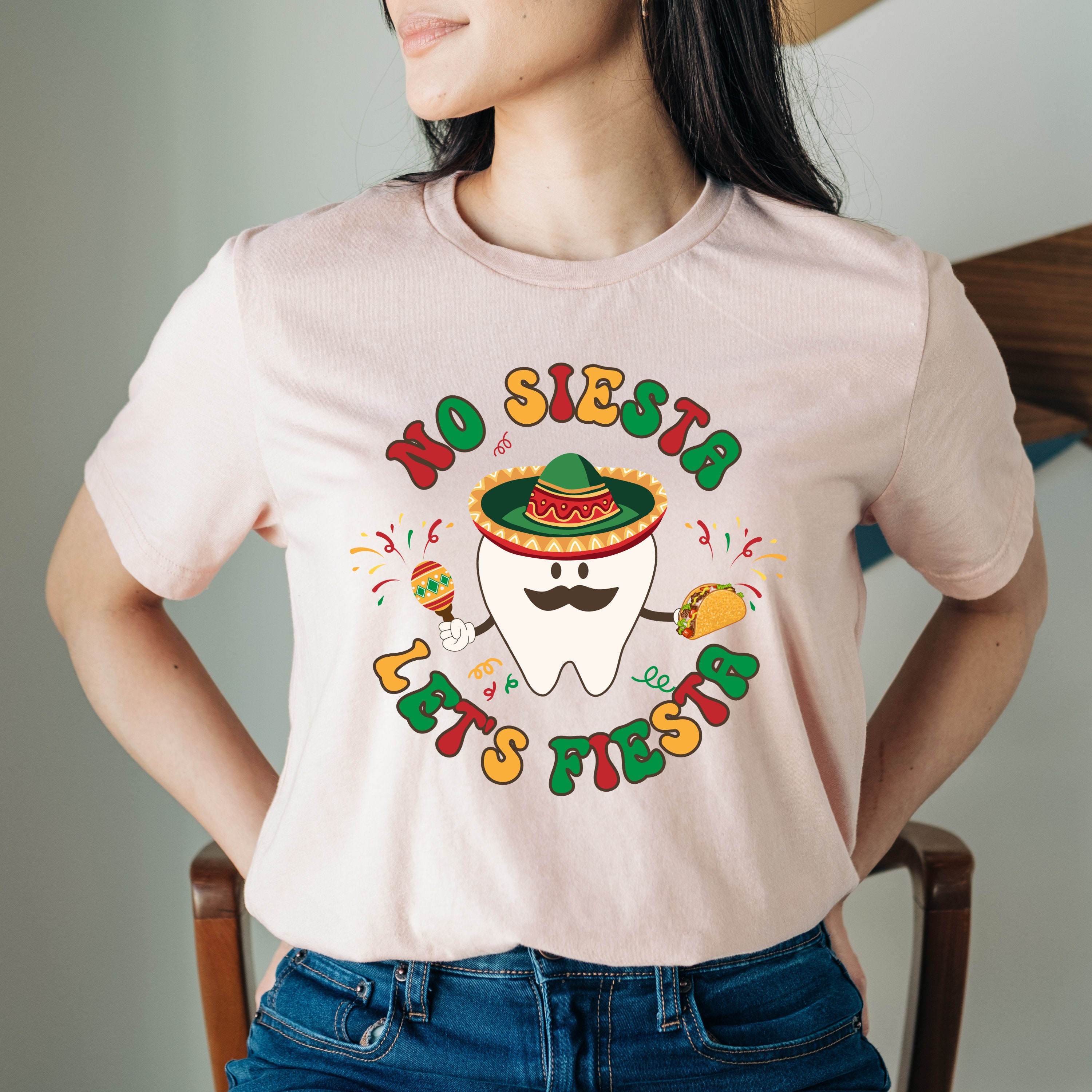 Dental Cinco De Mayo Shirt Tooth Shirt, No Siesta Let's Fiesta, Dentist ...