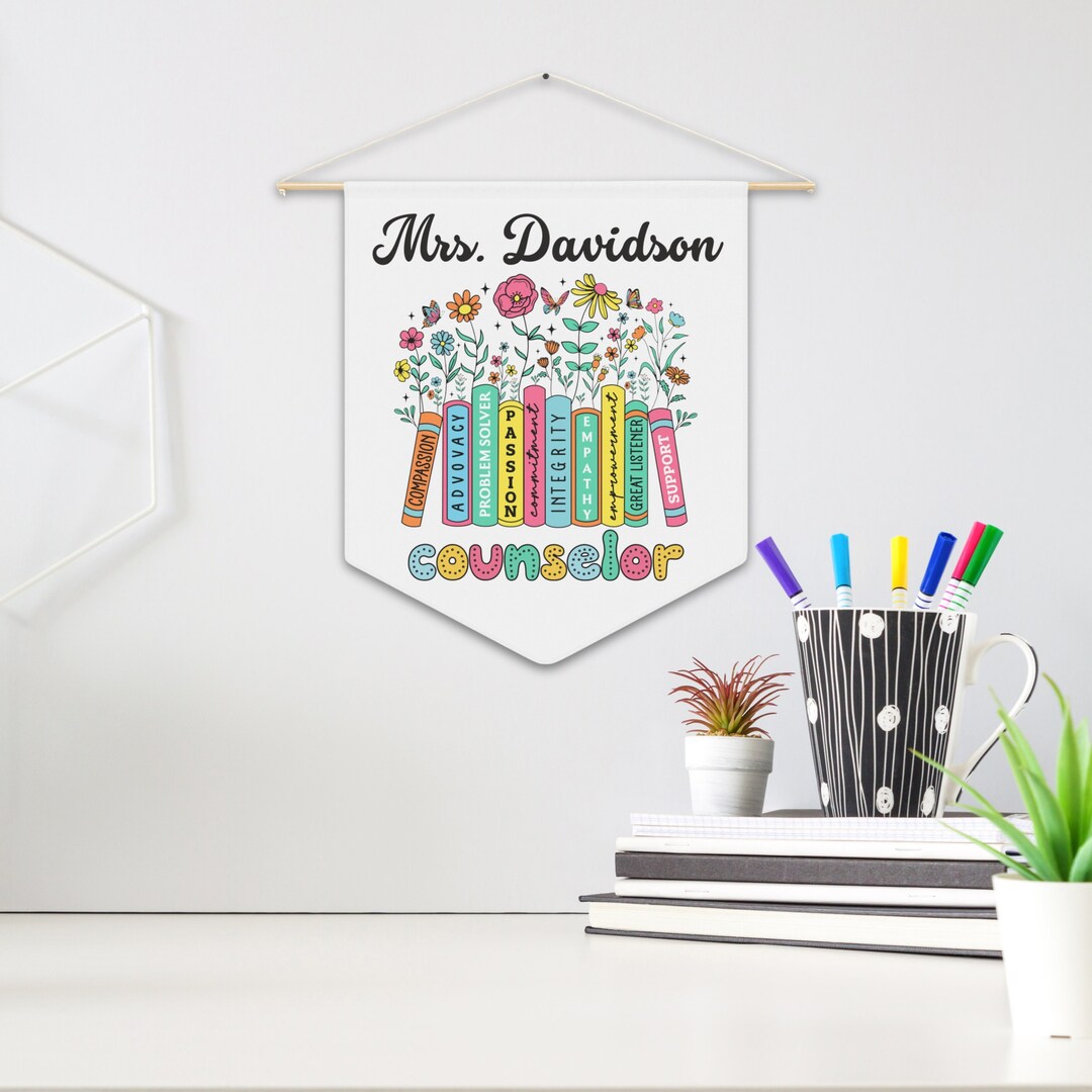 Personalized School Counselor Door Sign, Custom Name Counselor Office ...