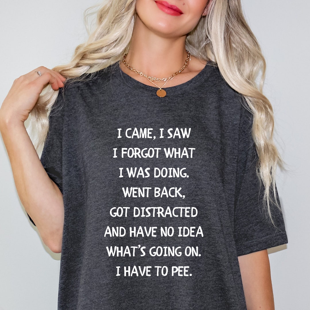 I Came I Saw I Forgot What I Was Doing Shirt, Sarcastic T-shirt, Funny ...