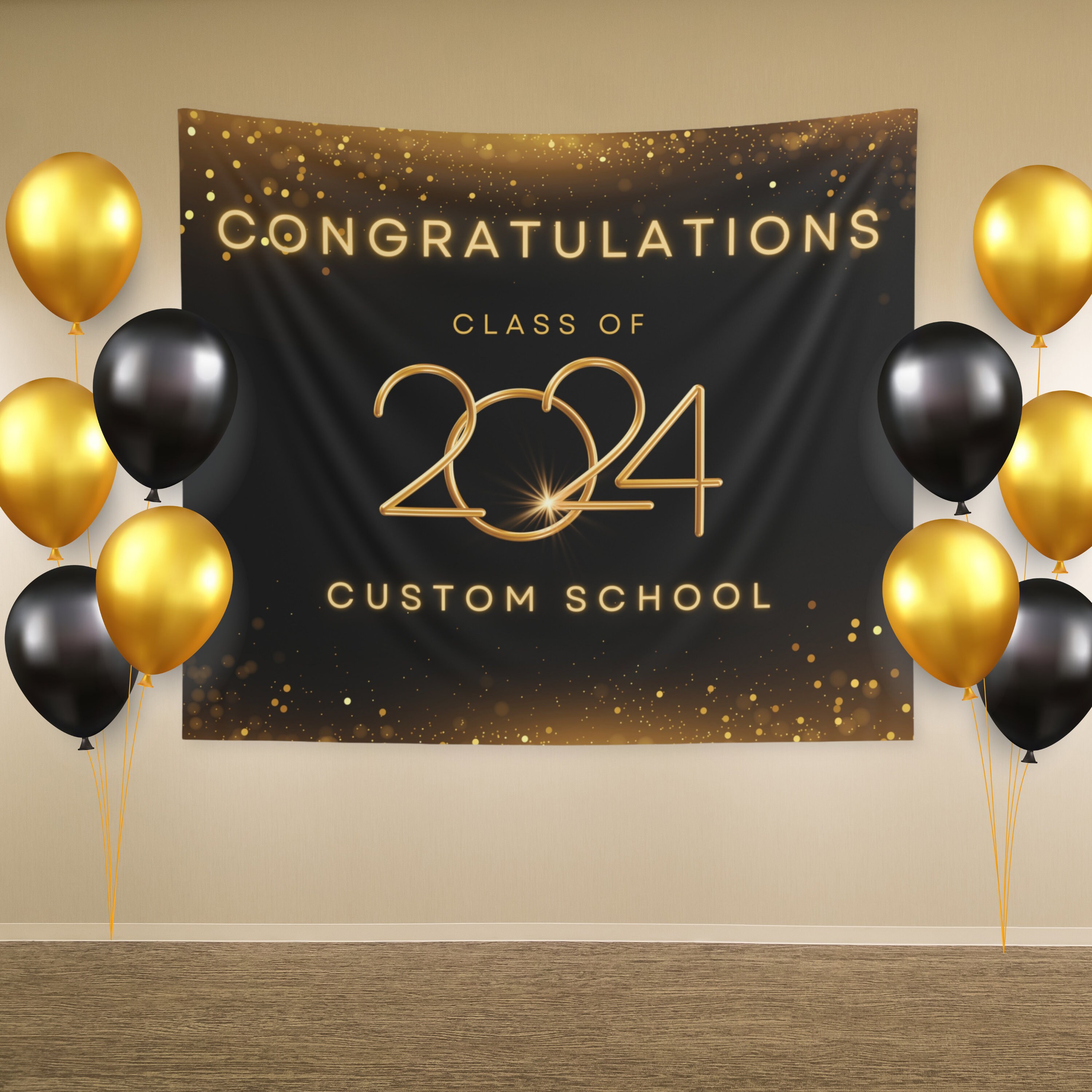 Class of 2024 Custom Graduation Party Backdrop High School Graduation ...