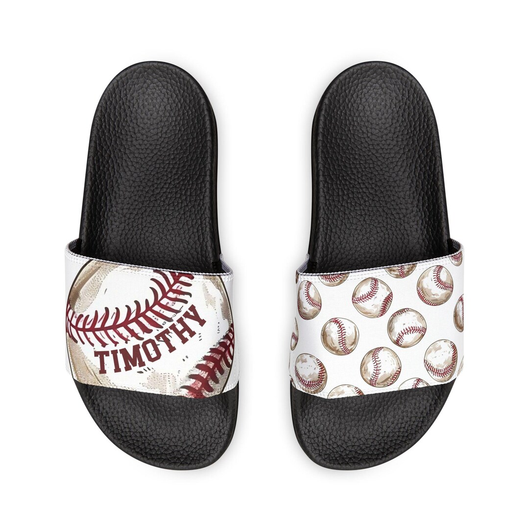 Custom Baseball Slides Flip Flops Sandals Gift for Baseball Player ...