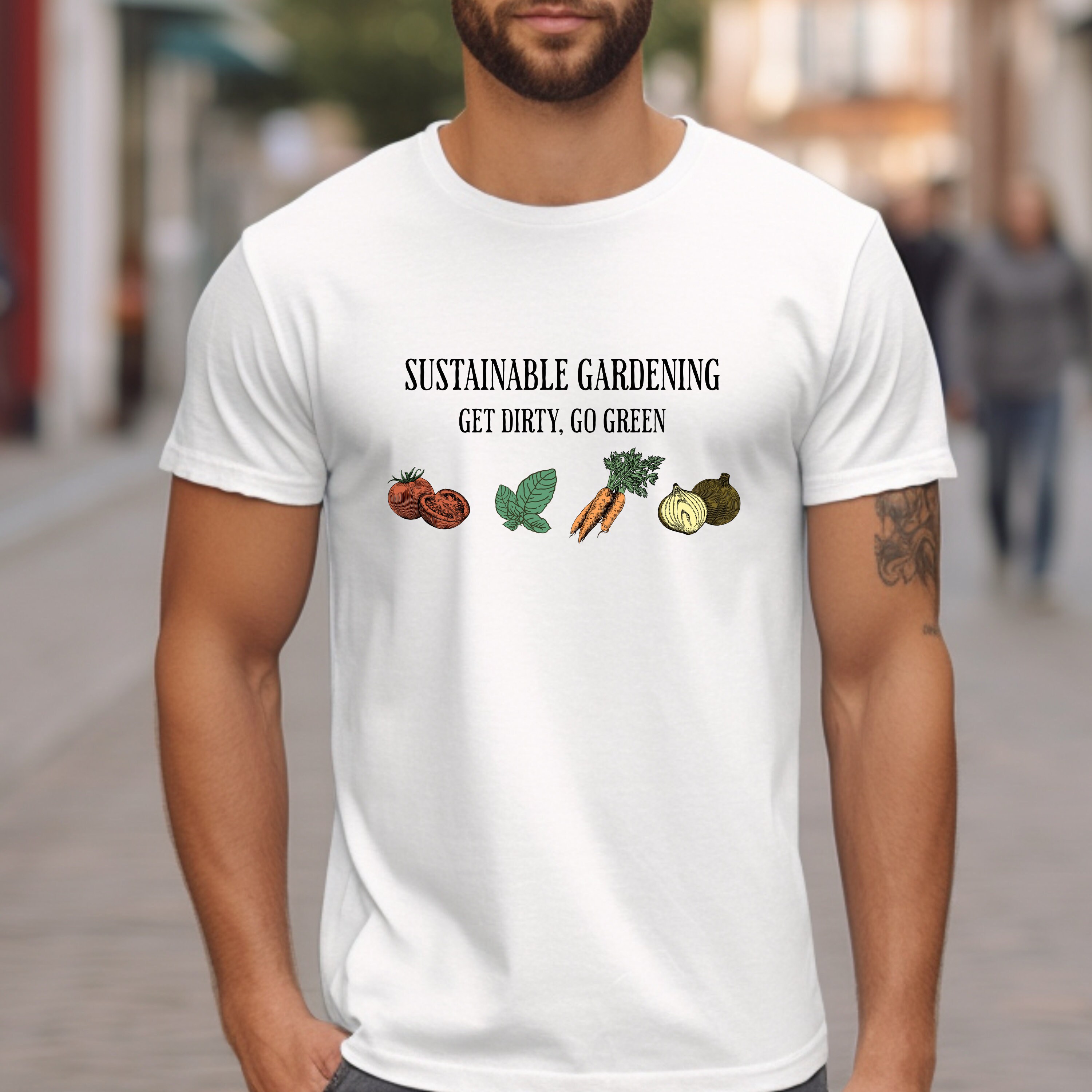 Sustainable Gardening Shirt, Bio Vegetable Garden Tee, Gardener Gift ...