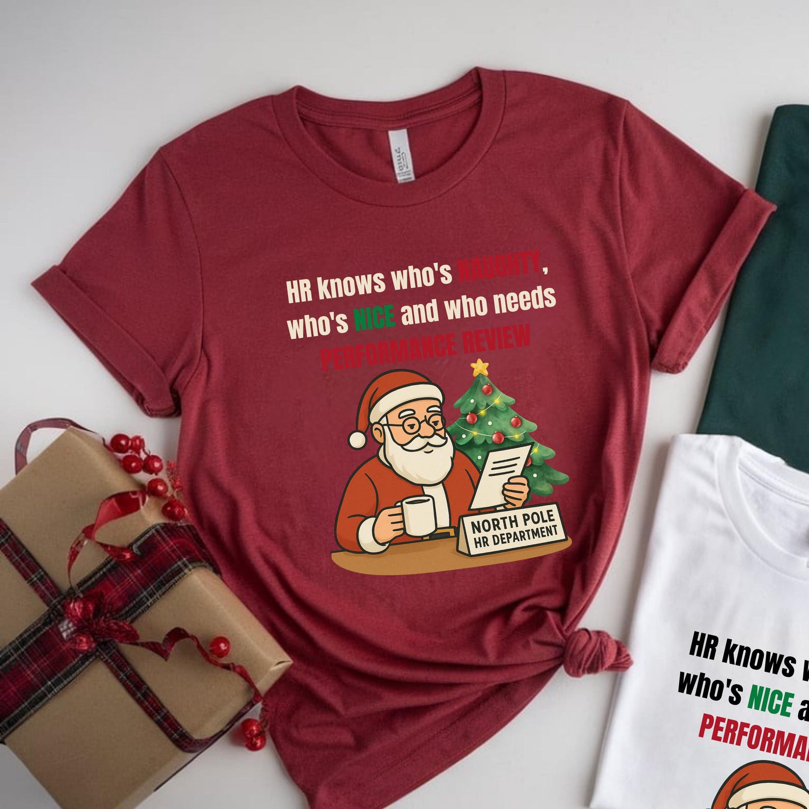 HR Christmas Shirt, Office Team Gift, Funny Holiday Work Tees for Human ...