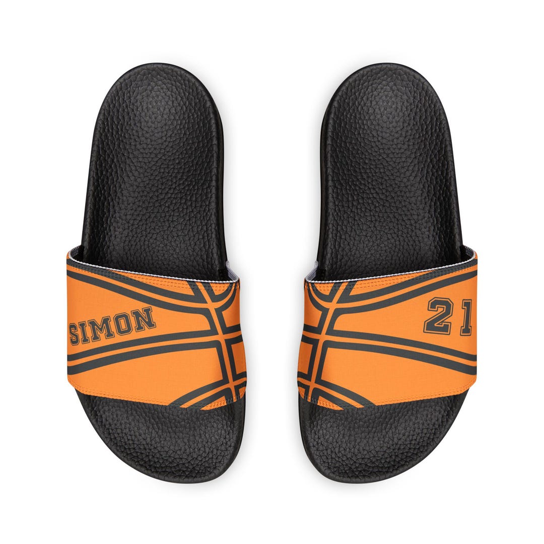 Custom Basketball Slides Flip Flops Sandals Gift for Basketball Player ...