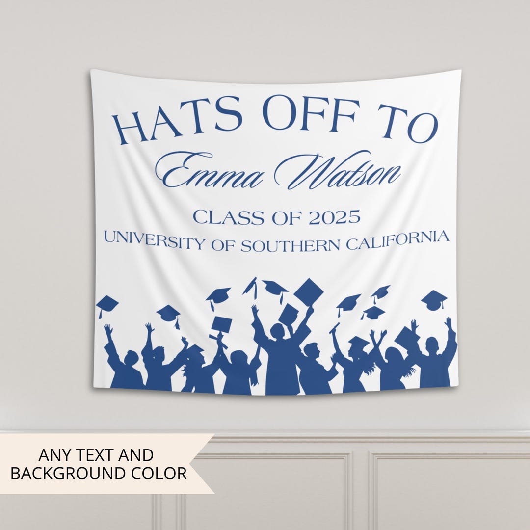 Personalized Graduation Banner Class of 2025, Custom Name Graduation ...